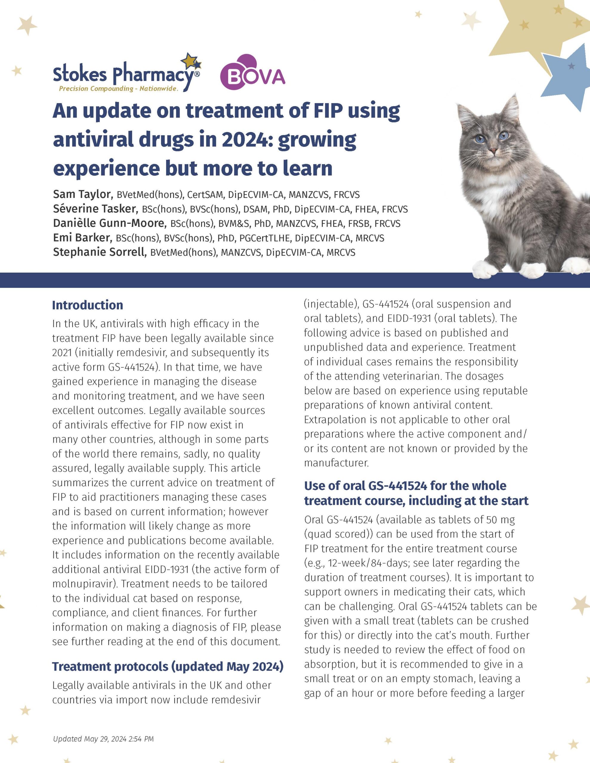 Feline Infectious Peritonitis (FIP) | Resources for Veterinarians | Stokes Pharmacy
